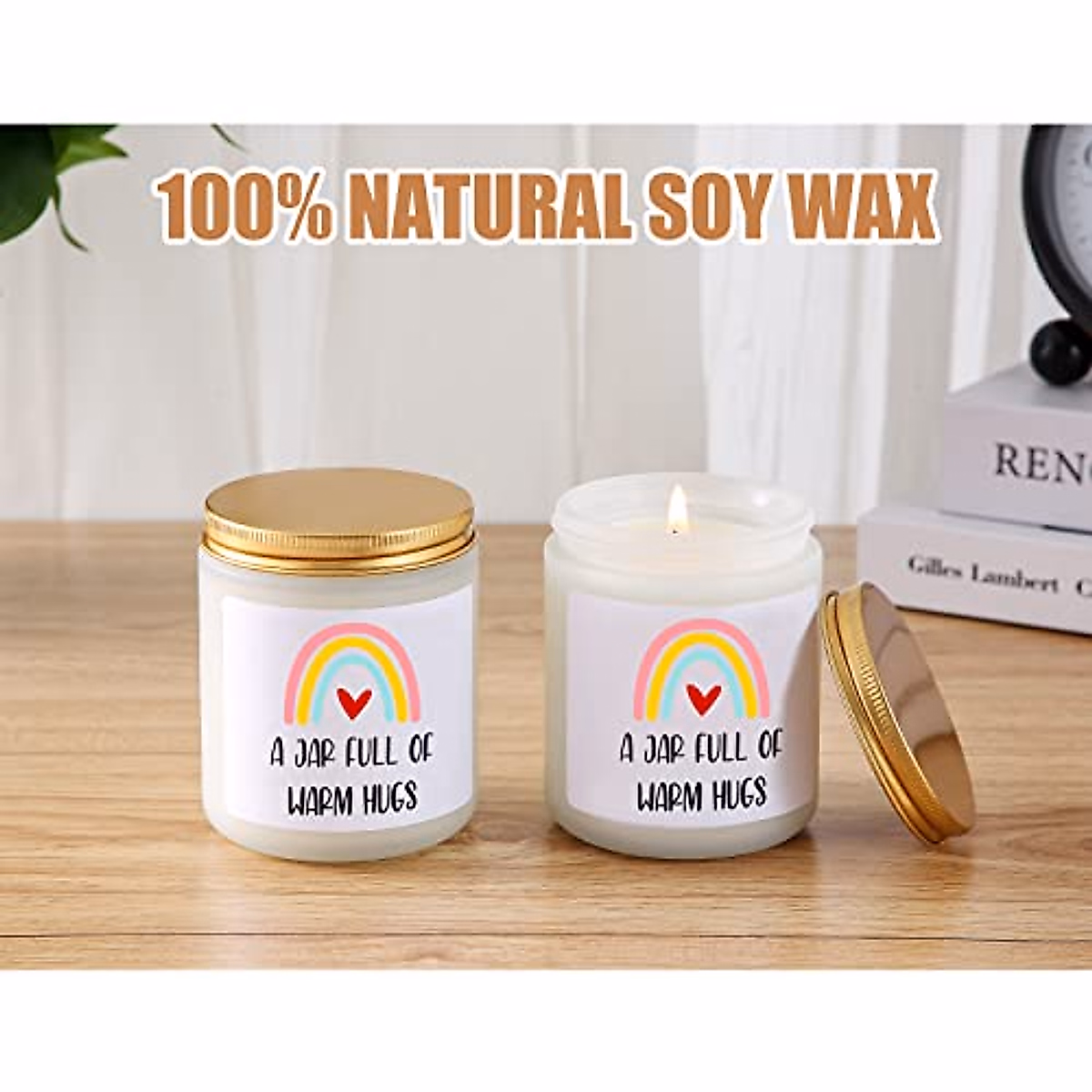 Thinking of You Gifts, Inspirational Gifts for Women, Get Well Soon, Sympathy, Encouragement, Condolence, Divorce Gifts for Women, Miscarriage Gifts for Mothers - Lavender Scented Candles