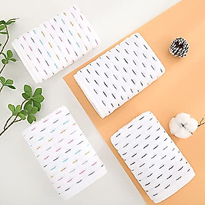 YiLUOMO White Hand Towels Black to Blue Striped Design Super Soft 100% Terry Cotton Highly Absorbent Decorative Hand Towel for Bathroom (13 x 29 Inch, 2 Pieces)