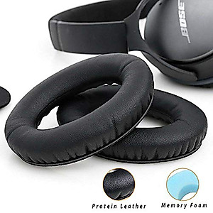 for Bose Ear Pads Replacement QC15,QC25, Ae2 Acoustic Noise Cancelling Headphone (for Bose Quietcomfort 25, Full Black)