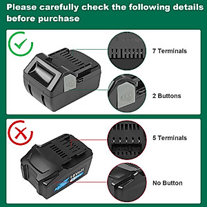 Fancy Buying [2 Pack] 6000mAh 18V Replacement Battery Compatible with Hitachi BSL1815X BSL1830C BSL1815S BSL1830 339782 330139 330557 Lithium-Ion Slide Style Battery