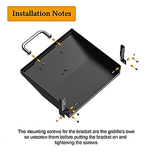 Hard Cover Hood Compatible with Blackstone 17 Inch Tabletop Griddle Front Grease ONLY, with Temperature Gauge and Brackets