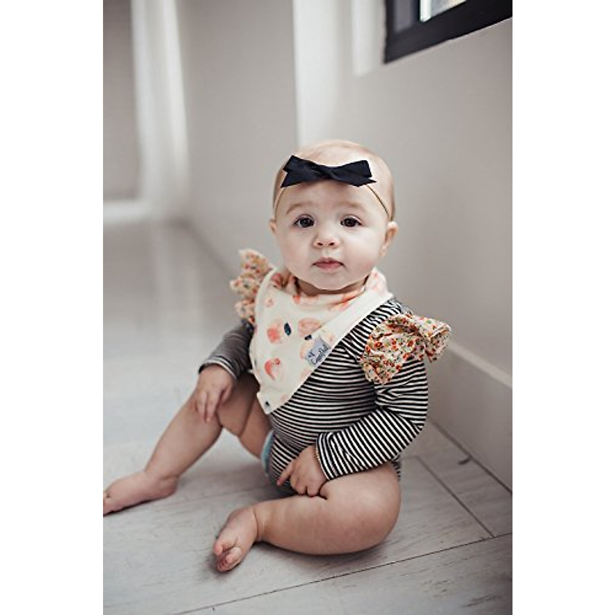 Baby Bandana Drool Bibs for Drooling and Teething 4 Pack Gift Set"Morgan"by Copper Pearl, Soft Set of Cloth Bandana Bibs for Any Baby Girl or Boy, Cute Registry Ideas for Baby Shower Gifts