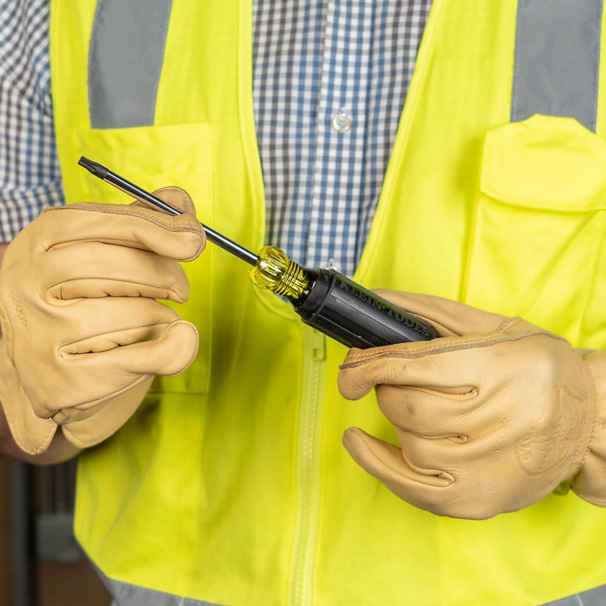 Klein Tools 19555 TORX Cushion Grip Screwdriver Set, Made in USA, T15, T20, T25, T27 and T30 Tip sizes, 5-Piece