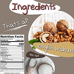 Crazy Go Nuts Walnut Butter - Plain w/ Sea Salt - Healthy Snacks, Keto, Vegan, Low Carb, Gluten Free, Superfood - Natural, Non-GMO, ALA, Omega 3 Fatty Acids, Good Fats and Antioxidants - 9.25 oz (1-Pack)