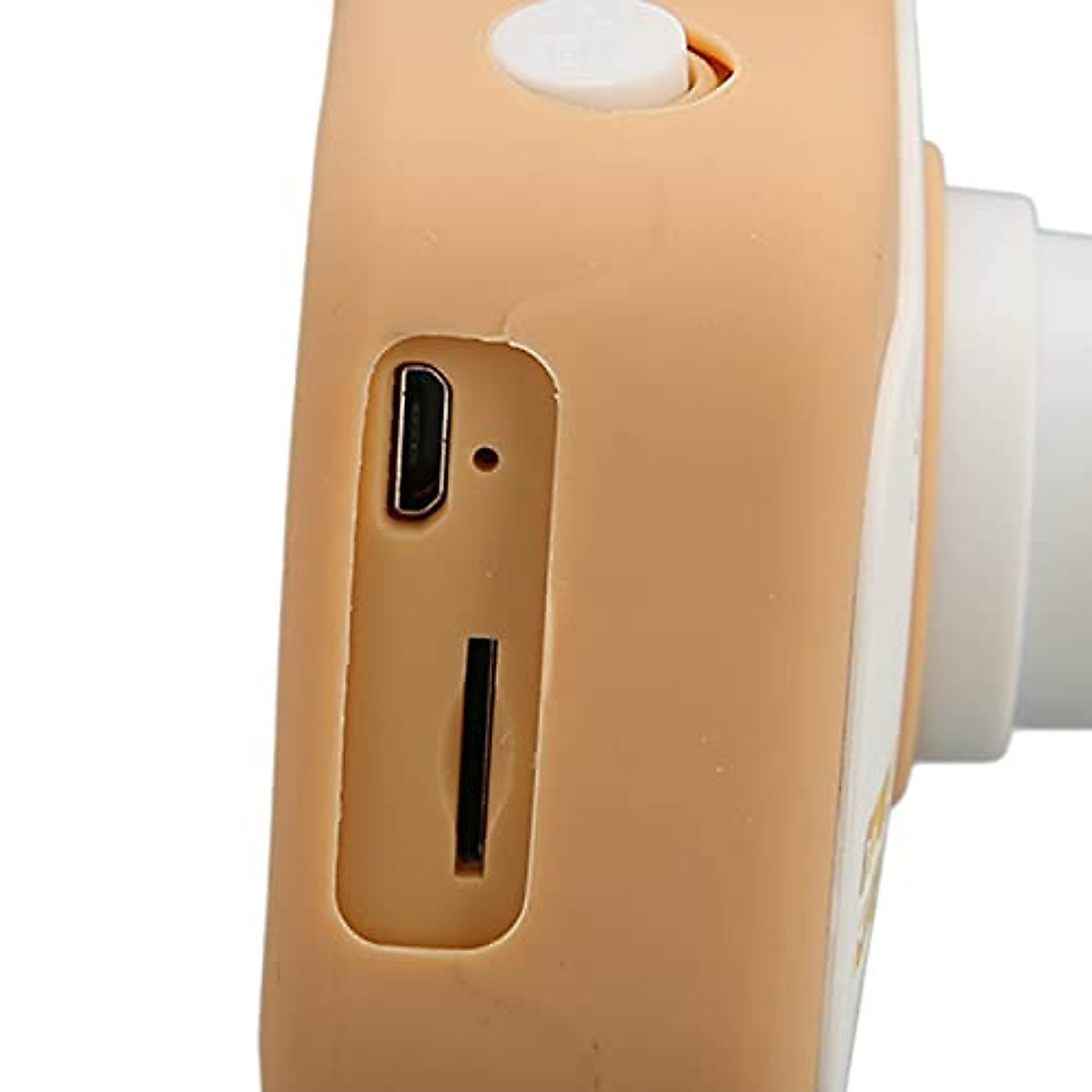 Kids Digital Camera, Khaki Dual Camera Toddler Camera 40MP HD Cute Cartoon with Lanyard