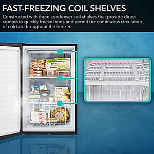 Whynter CUF-301BK 3.0 Cubic feet Energy Star Upright Freezer with Lock Black Bundle with 2 YR CPS Enhanced Protection Pack