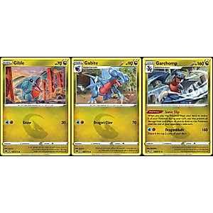 Garchomp 109/172 Brilliant Stars - Evolution Pokemon 3 Card Lot - Dragon Type