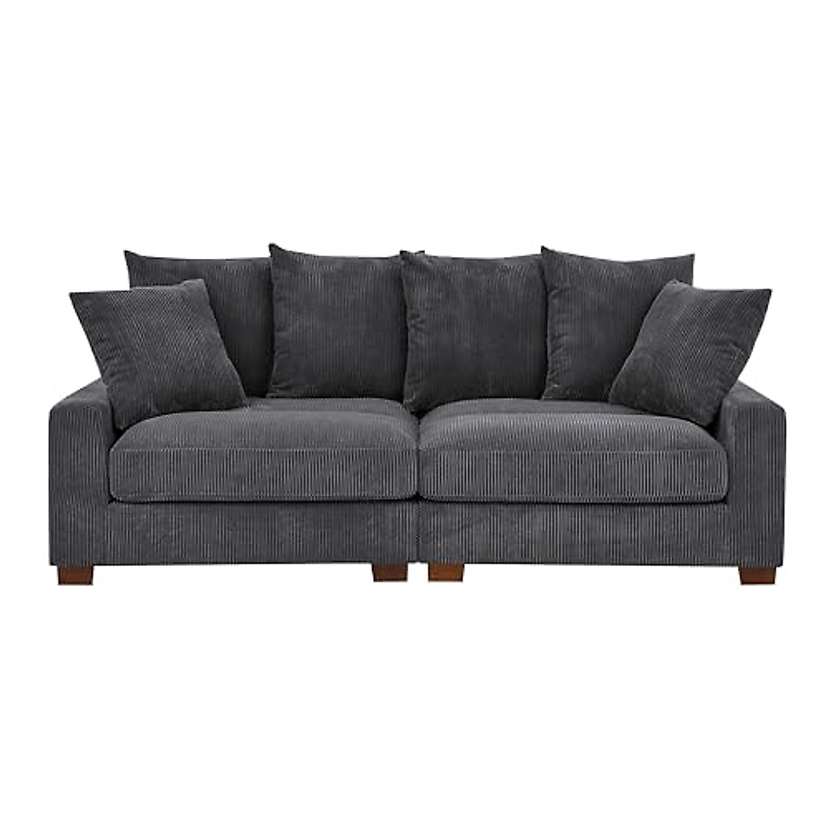 Oadeer Home Modular Sofa Love Seats, Dark Gray