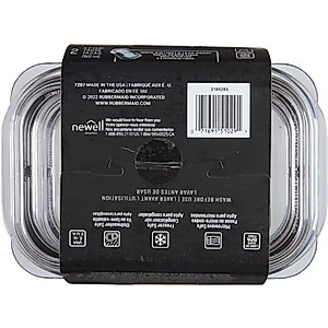 Rubbermaid Brilliance Food Storage Container, Medium, 3.2 Cup, Clear, 2-Pack (2025333)