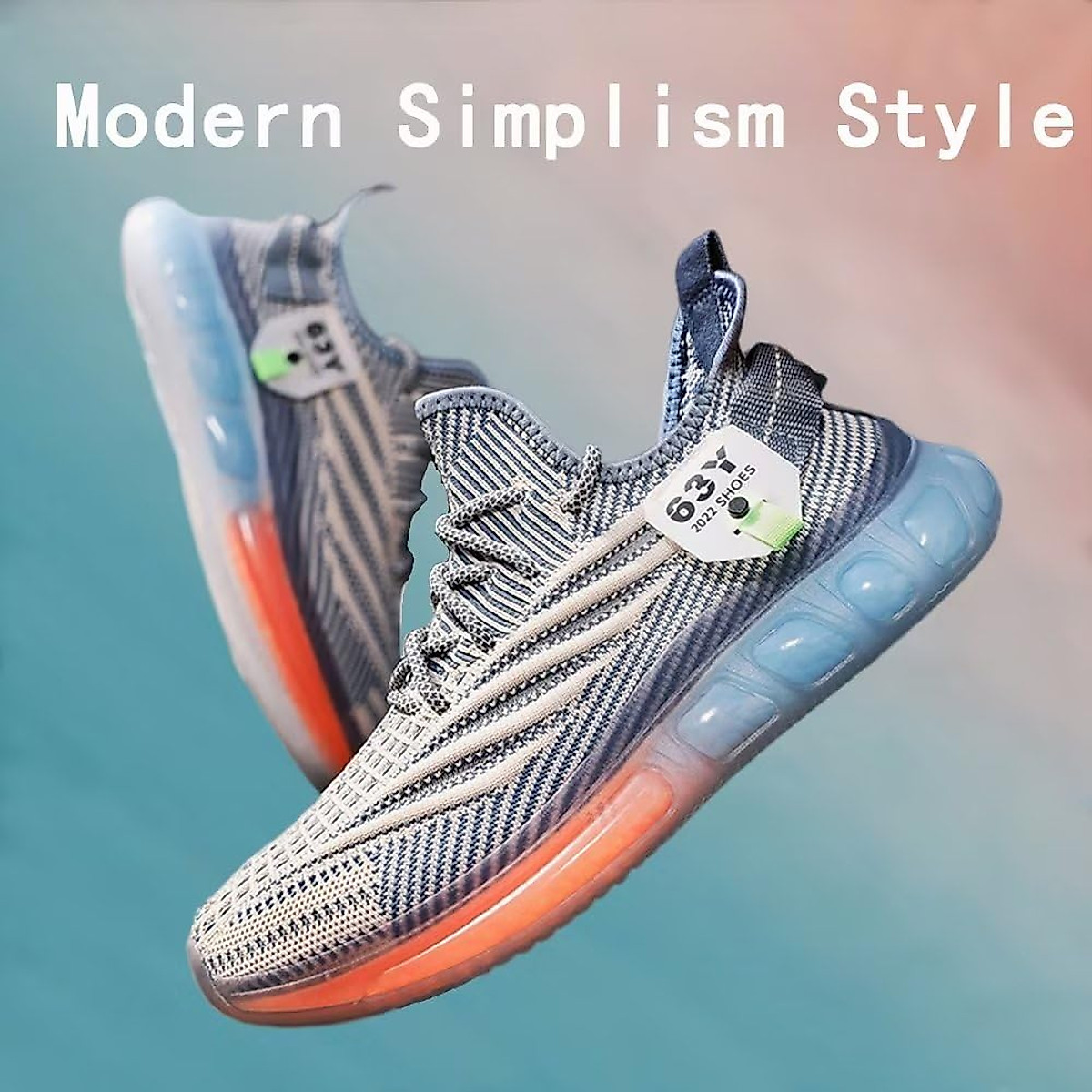 JCONGUW Men's Shoes Non Slip Shoes Slip on Sneakers Walking Shoes Black Athletic Mesh （Denim Blue 10）