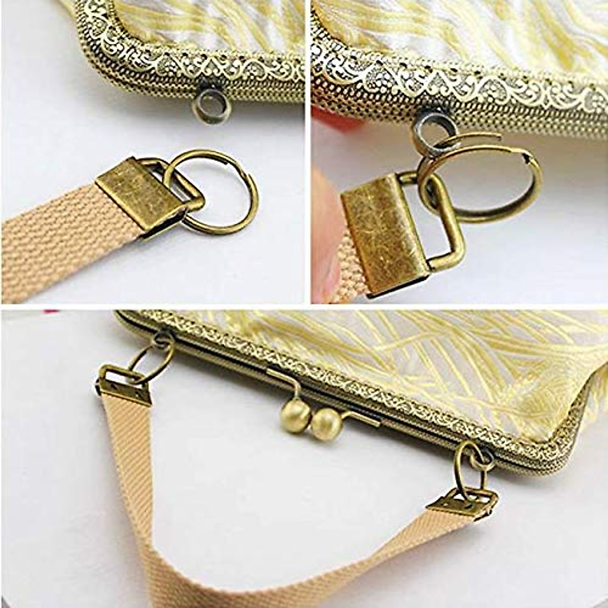F-BBKO 42Sets 1" Key Fob Hardware - 3 Colors 1" Key Fob Key-chain Perfect with 1Pcs Key Fob Glass Running Pliers for Key Fob Wristlets Install