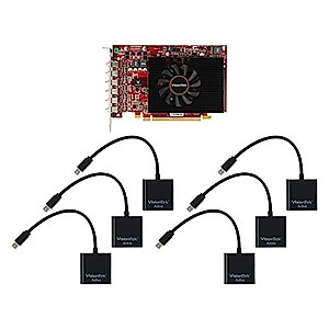 VisionTek Radeon 7750 2GB GDDR5 6M (6x miniDP, 6x miniDP to HDMI Adapters) Graphics Card - 900880