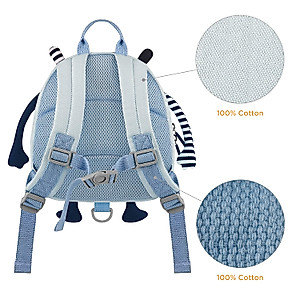 GAGAKU Toddler Backpack with Leash - Mini Kids Backpacks for Boys 2-5 Years Child Safety Backpack 3D Cartoon Animal Anti-Lost Preschool Backpack - Blue