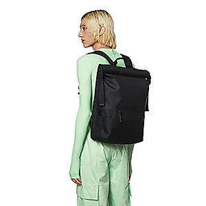 RAINS Trail Rolltop Backpack - Black