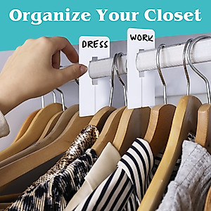 Closet Dividers for Hanging Clothes- 8x Rectangle Clothing Size Dividers for Racks, 1.5 WIDER White Closet Divider Set for Easy Labeling