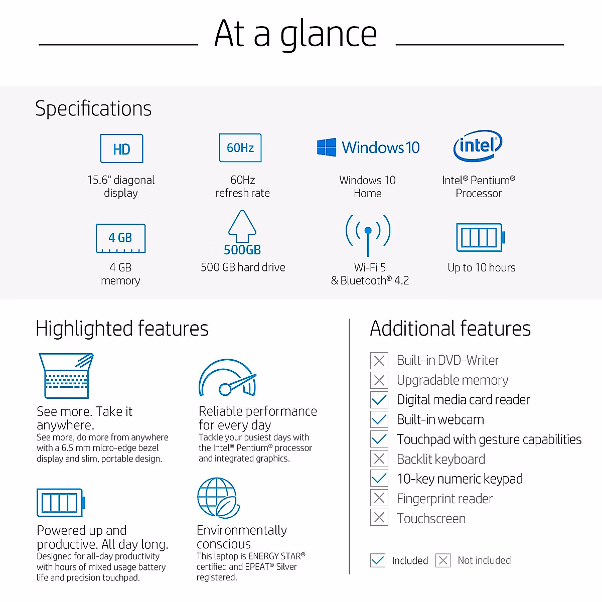 HP 2021 Pavilion 15.6" HD Laptop Computer, Intel Pentium Processor, Quad Core, 8GB RAM, 128GB SSD, HD Webcam, USB-C, HDMI, Bluetooth RJ-45, Windows 10 S, Red, GOLDOXIS 32gb Card