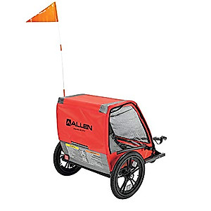 Allen Sports Hi-Viz 2-Child Bicycle Trailer, Model ET2-R, Red