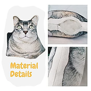 Wucidici Custom Pet Pillow,12" Personalized Photo Shaped Dog Cat Pet Pillow Gift(Double Side Printing)