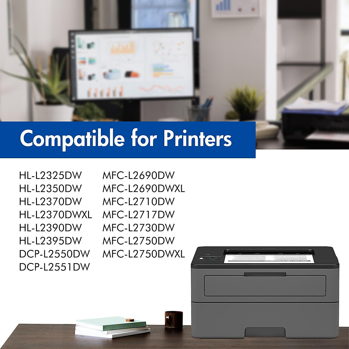 TN760 TN-760 TN730 Toner Cartridge: 2 Pack High Yield Black Compatible TN 760 TN-730 Toner Cartridge for MFC-L2710DW HL-L2395DW DCP-L2550DW HL-L2350DW MFC-L2750DW HL-L2395DW Printer