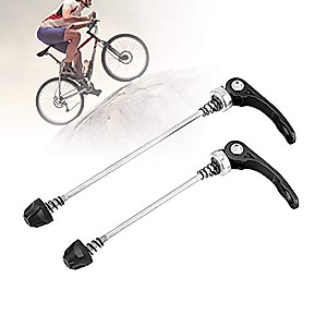 Jiawu Quick Release Skewer, High Strength Heavy Duty Quick Release Skewer Set CNC Machined for Road(Black)