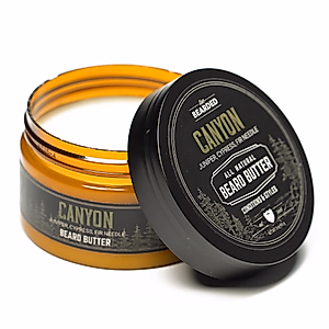 Live Bearded Beard Butter, 3 fl oz - Made in the USA - All-Natural Leave-in Conditioner and Softener with Shea | Canyon Scent - Juniper, Cypress, Fir Needle