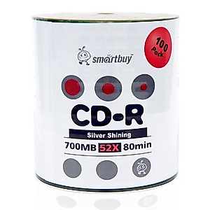 Smartbuy 600-disc 700mb/80min 52x CD-R Shiny Silver Top Blank Recordable Media Disc