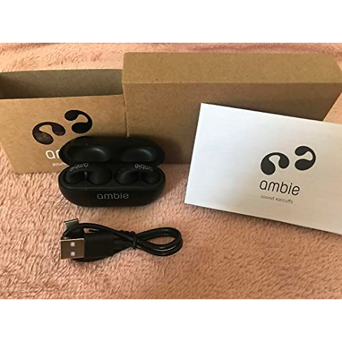 True Wireless Earbuds AM-TW01 AMBIE, Bluetooth Ear Clips (Black)