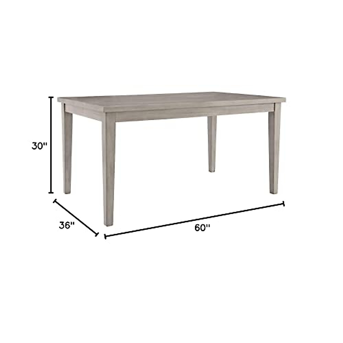 Signature Design by Ashley Parellen Modern Farmhouse Rectangular Dining Room Table, Gray