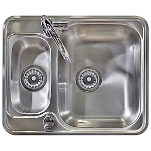 Westbrass D214S-2P-62 3-1/2" Standard Stainless Steel Post Style Large Kitchen Sink Basket Strainer Drain Stopper, 2 Pack, Matte Black