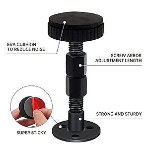 IPEROT Headboard Stoppers for Wall, 4 Pack Bed Stoppers, 1.18in-2.76in Adjustable Bed Frame Anti-Shake Tool, Function as Bumpers Between The Wall and Couch, Bed Frames, and Headboards, No Creaking