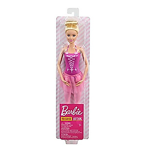 Barbie Ballerina Doll with Ballerina Outfit, Tutu, Sculpted Toe Shoes and Ballet-posed Arms for Ages 3 and Up
