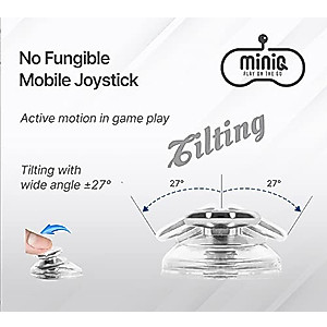 MiNiQ Mobile Phone Game Joystick for iPhone iPad Android Smartphone Tablet Gaming Control with White Solid Vanity Mirror Carrying Case