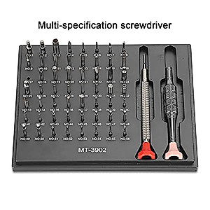 Watch Screwdrivers Kit, MT‑3902 Watch Screwdriver Set 56pcs Screwdriver Bit Professional Watch Repair Tool Kit for Eyeglasses Watches Electronics Computer Repair Tools
