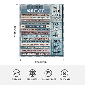 Niece Gifts from Auntie Throw Blanket to My Niece from Aunt Birthday Gifts Ultra-Soft Micro 50"x60"