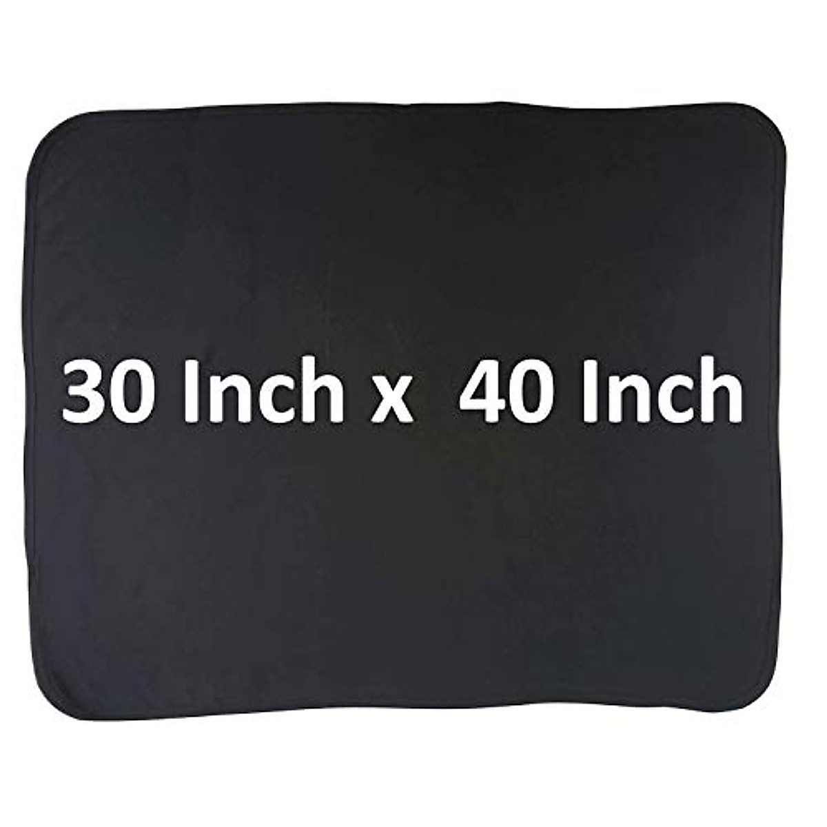 Baby Blank Receiving Blanket, 100% Cotton Fabric for 1-Pack _ Black (30 x 40 Inches / 100% Cotton Interlock)