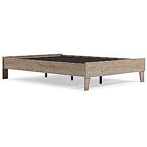 Signature Design by Ashley Oliah Contemporary Full Platform Bed, Natural Wood Grain