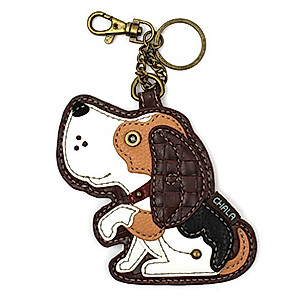 Chala Stripe Canvas Convertible Tote Shoulder Handbag with Leather Playful Animal Keyfob -823