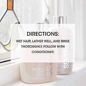 SEVEN Haircare Satara Volume Shampoo for Women & Men, Sulfate + Cruelty Free & Paraben Free with Pro Vitamin B5, Argan Oil, Hydrolyzed Quinoa Protein for Flat + Limp Hair, Made in USA, 10.8oz
