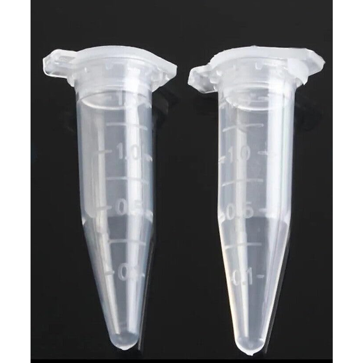 zoomto 1.5ml Microcentrifuge Tubes 500PCS,Centrifuge Tubes with Attached Lid,Clear Conical Micro Centrifuge Small Sample Bottle Vials Container for Lab,Plastic Lab Snap Tubes,Clear Graduation