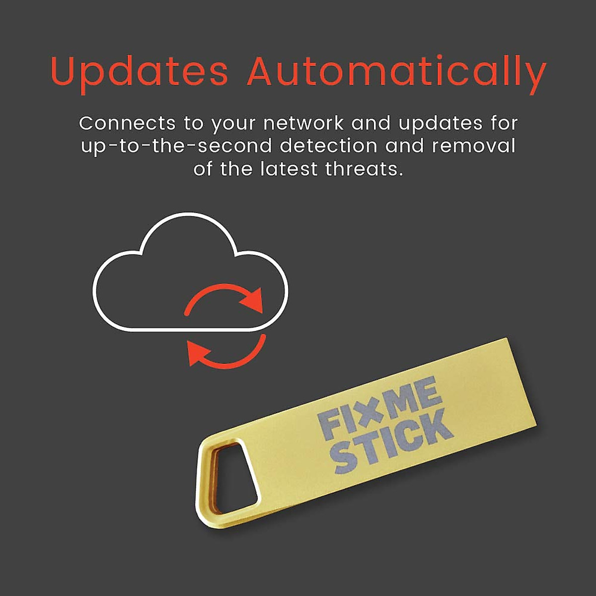 FixMeStick Gold Computer Virus Removal Stick for Windows PCs - Unlimited Use on Up to 3 Laptops or Desktops for 1 Year