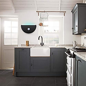 Faicuk WS108 Wall Sconce Fly Light Trap for Capturing Flies, Moths, Gnats, Mosquitos and Other Flying Insects - 13"x7.5"x5.5" (Black)