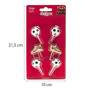 Dekora - Football Candles for Birthday Cake - Football and Golden Boot