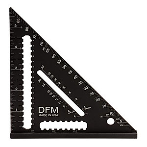 DFM 6 Inch Trade Edition Carpenter Square Made in USA (Black)