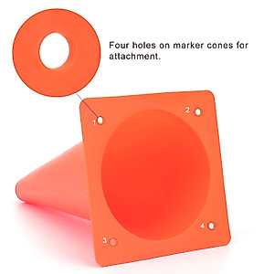 12 Inch Orange Traffic Training Cones, Plastic Safety Parking Cones, Agility Field Marker Cones for Soccer Basketball Football Drills Training, Outdoor Sport Activity & Festive Events - 12 Pack