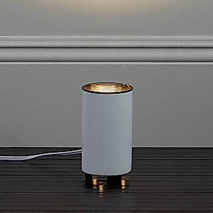 Pro Track Can Mini Small Uplighting Indoor Accent Spot-Light Plug-in Floor Plant Home Decorative Art Desk Picture Table Living Room Interior Corner Bar Photo White Finish 6 1/2" High