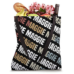 Vintage First Name Pattern Retro Forename Gift for Maggie Tote Bag