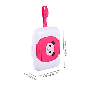 DOITOOL 1Pc Travel Wipe Dispenser Portable Wet Wipe Dispenser Container Wipes Container Wipe Holder Wipes Carrying Case for Travel (Pink)