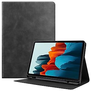 Case for Samsung Galaxy Tab S7 11-Inch 2020 Release Model (SM-T870/875) Smart Slim Tri-Fold Tablet TPU Leather Cover With Auto Wake/Sleep for Samsung Galaxy Tab S7 Cover (Black)