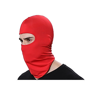 GANWAY Ski Mask Balaclava Hood Skullies Beanies Outdoor Sports Cycling Hat (Red)