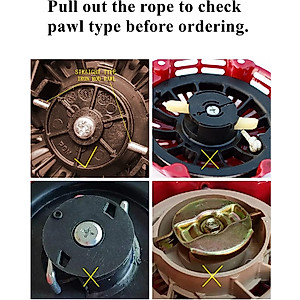 YAMAKATO Recoil Starter Assembly for Honda GX120 GX160 GX200 159cc 163cc 196cc 4hp 5.5hp 6.5hp Engine Generators Pull Start Cord Rope